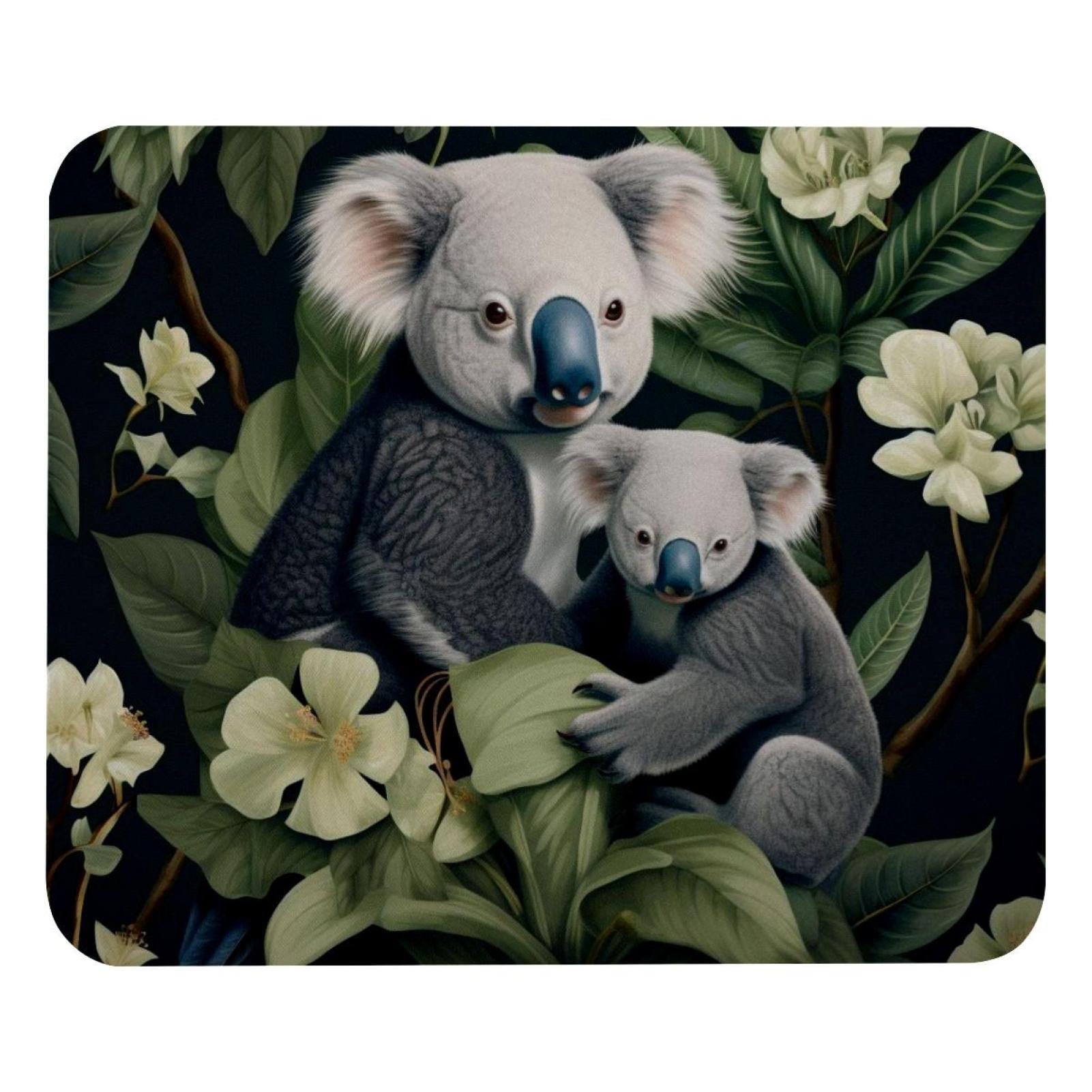 Koala Mouse Pad for Wireless Mouse Home Office Desk Laptop with Rubber ...