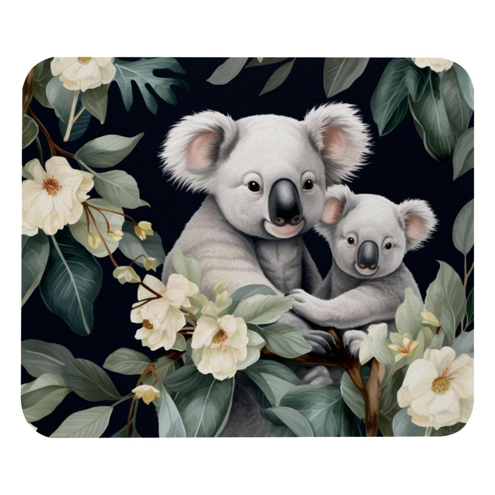 Koala Mouse Pad for Wireless Mouse Home Office Desk Laptop with Rubber ...