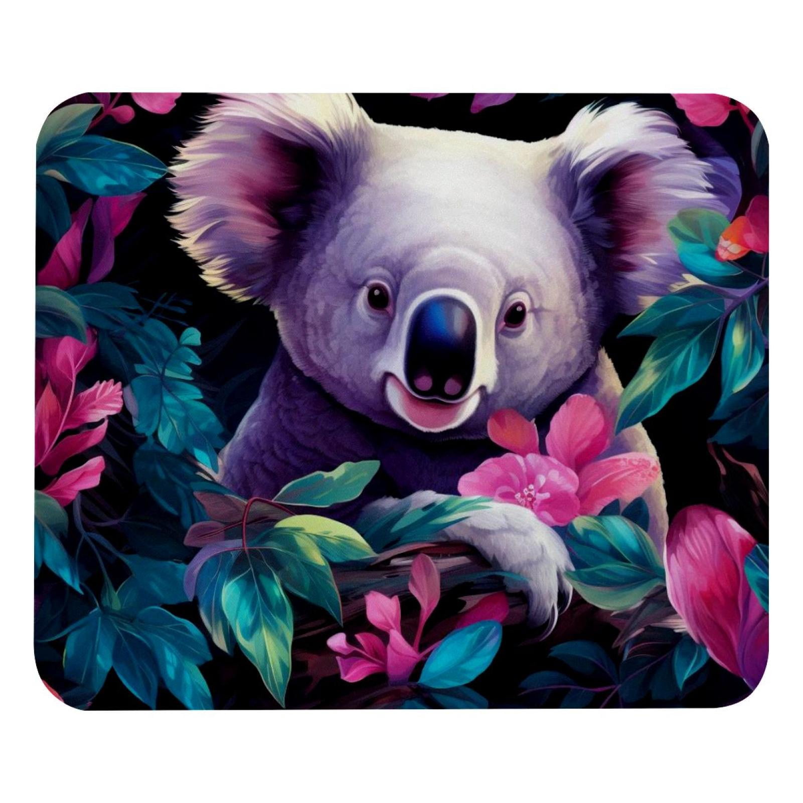 Koala Mouse Pad for Wireless Mouse Home Office Desk Laptop with Rubber ...