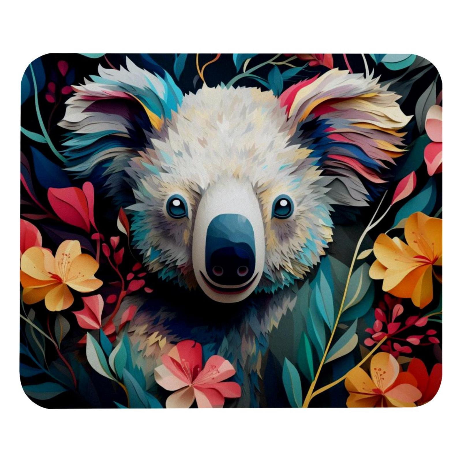 Koala Mouse Pad for Wireless Mouse Home Office Desk Laptop with Rubber ...