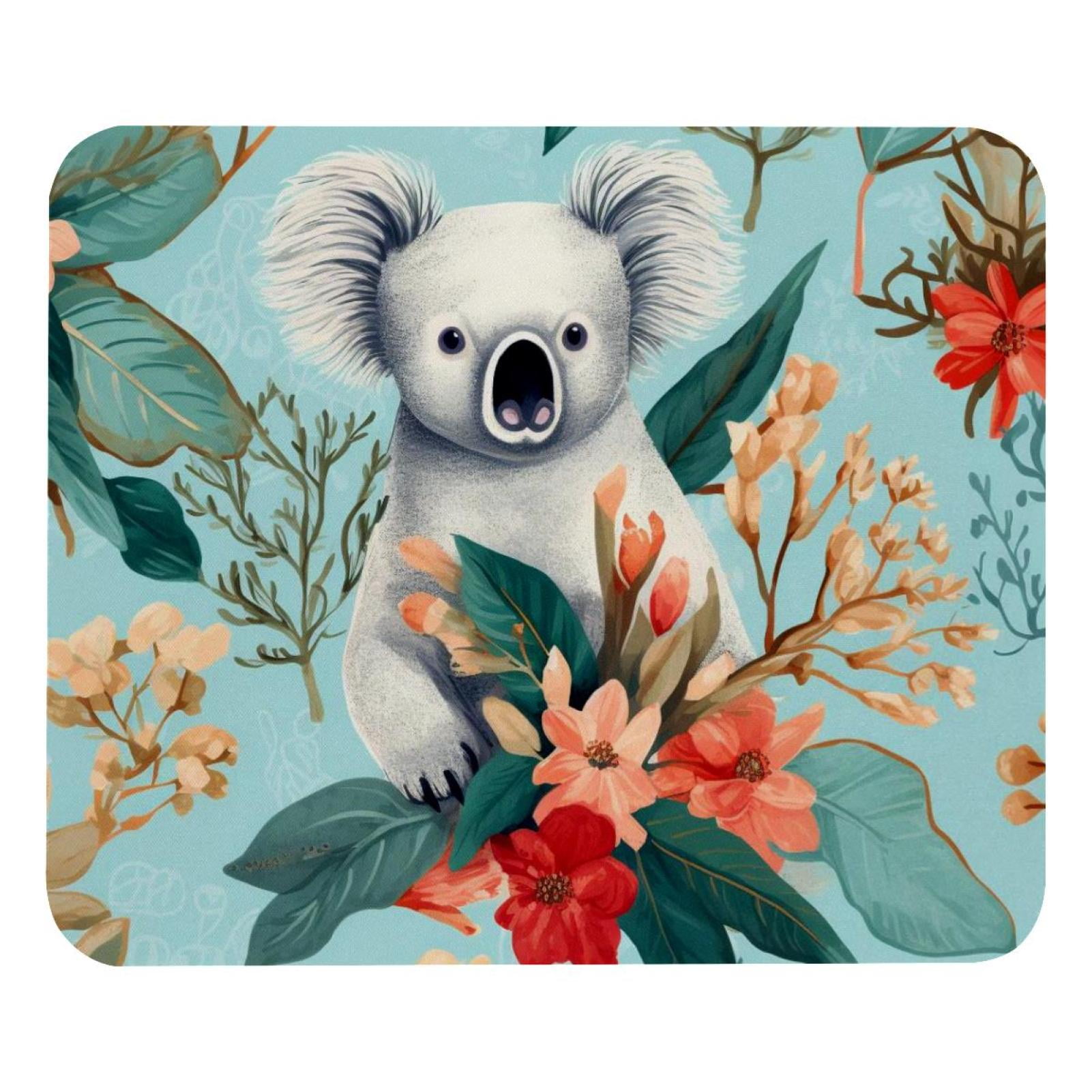 Koala Mouse Pad for Wireless Mouse Home Office Desk Laptop with Rubber ...