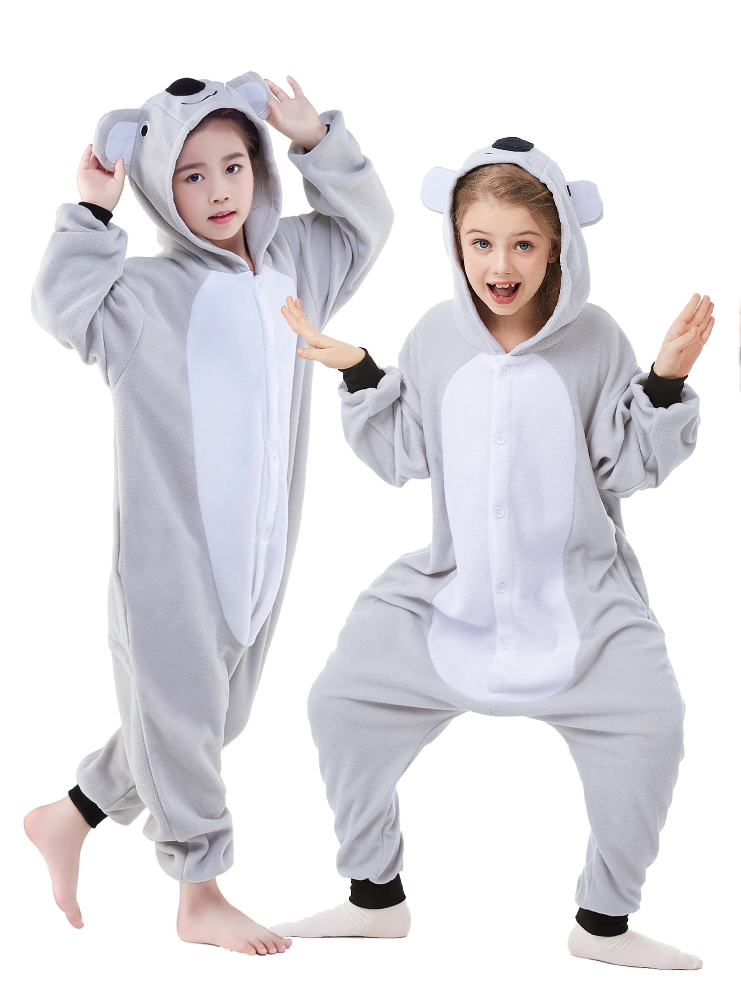 Koala Onesie Pajama Kids Unisex Animal Costumes Polyester One-Piece ...