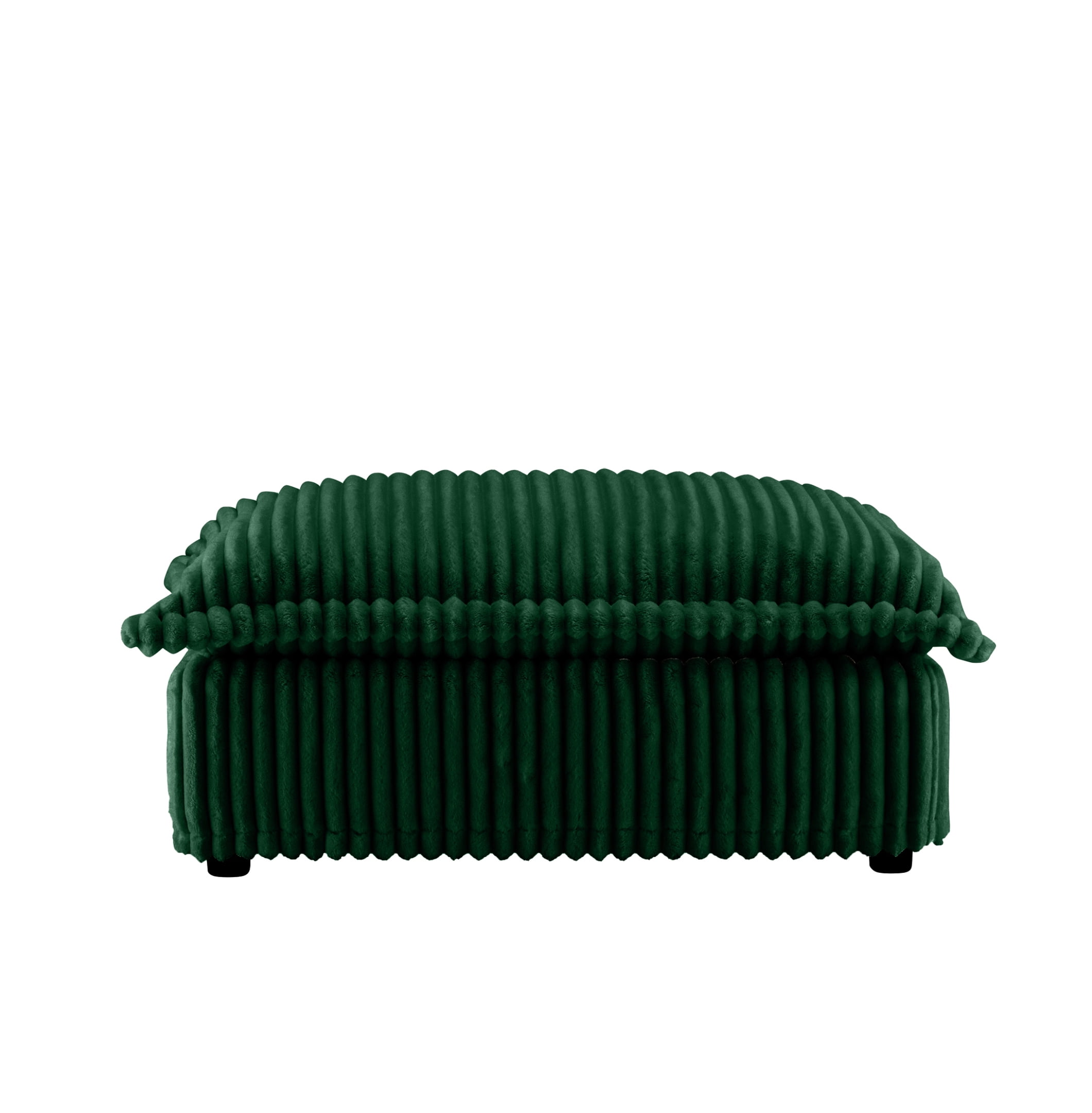 Koala Ottoman - Green Corduroy Sofa, Modern Living Room Couch with ...