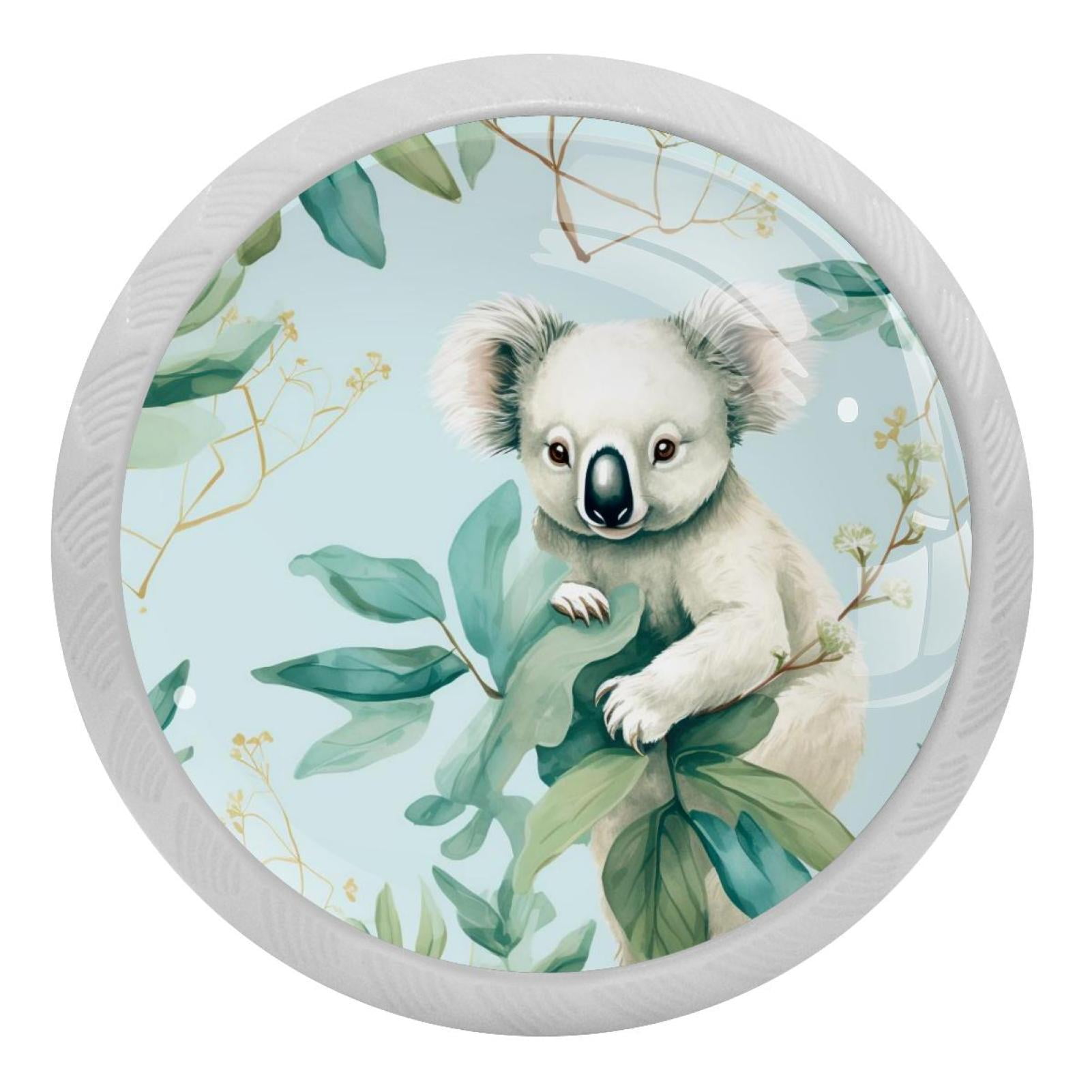 Koala Pattern 4PCS Cabinet Knobs Pulls Fluorescent Drawer Handle ...