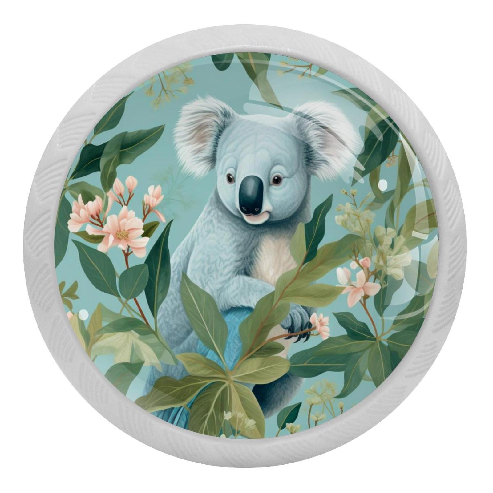 Koala Pattern 4PCS Cabinet Knobs Pulls Fluorescent Drawer Handle ...