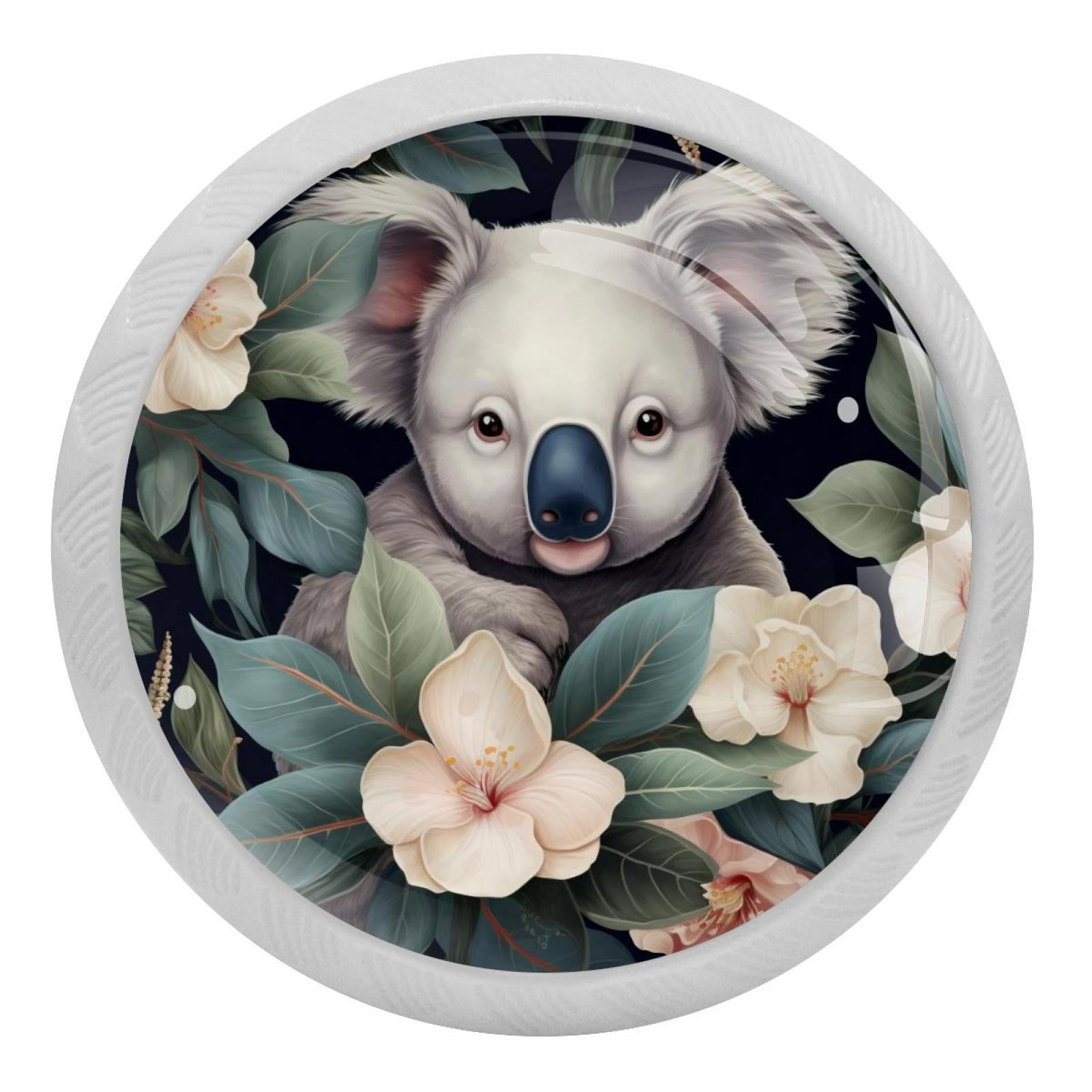 Koala Pattern 4PCS Cabinet Knobs Pulls Fluorescent Drawer Handle ...