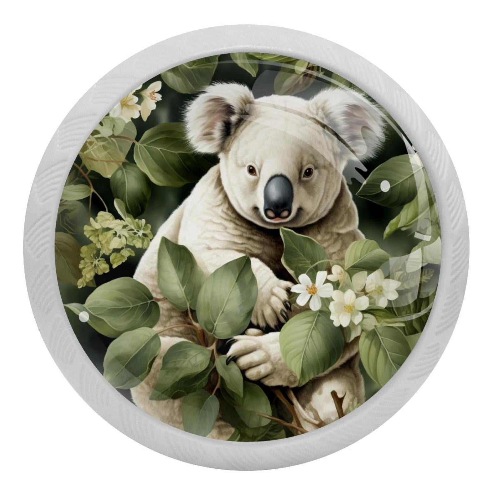 Koala Pattern 4PCS Cabinet Knobs Pulls Fluorescent Drawer Handle ...