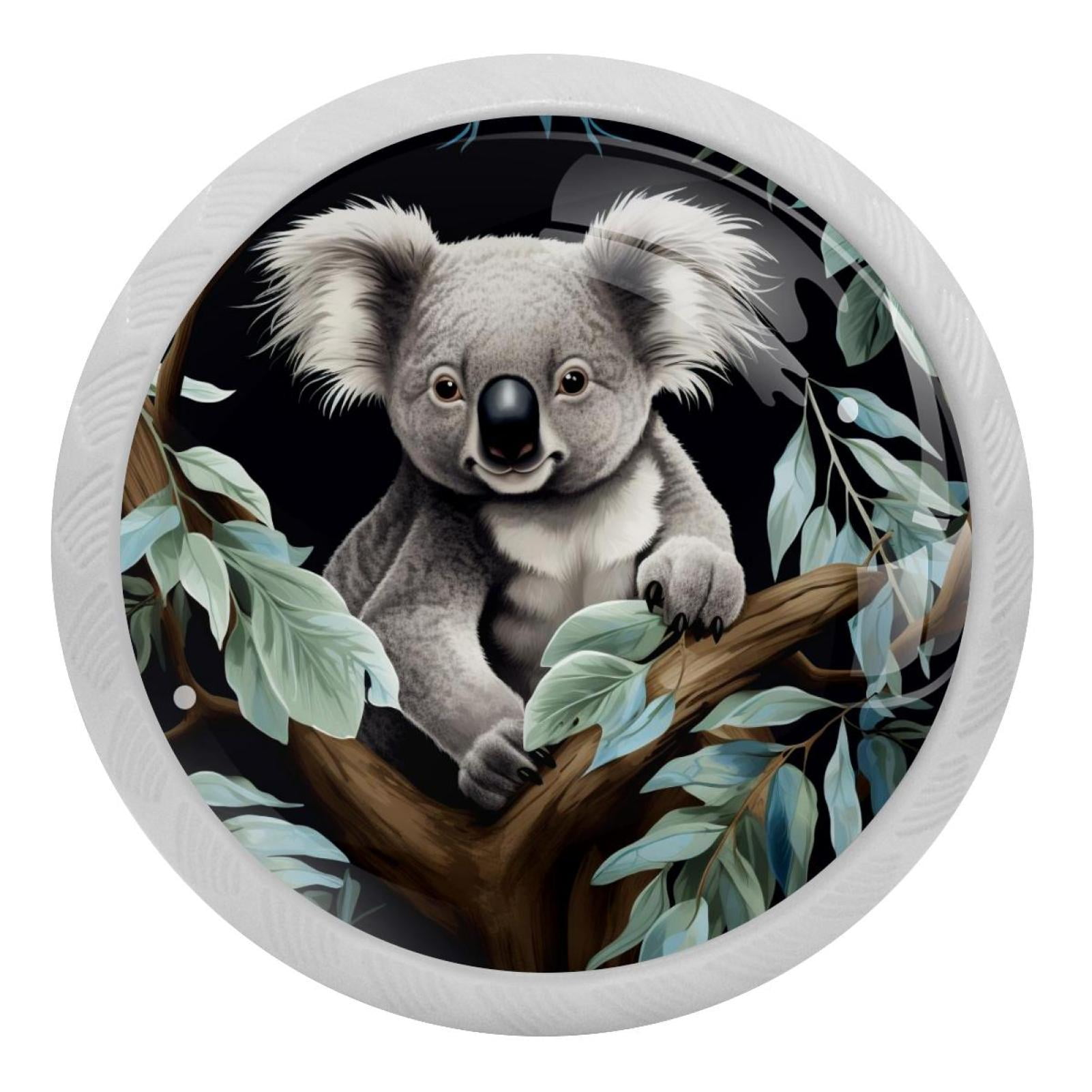 Koala Pattern 4PCS Cabinet Knobs Pulls Fluorescent Drawer Handle ...
