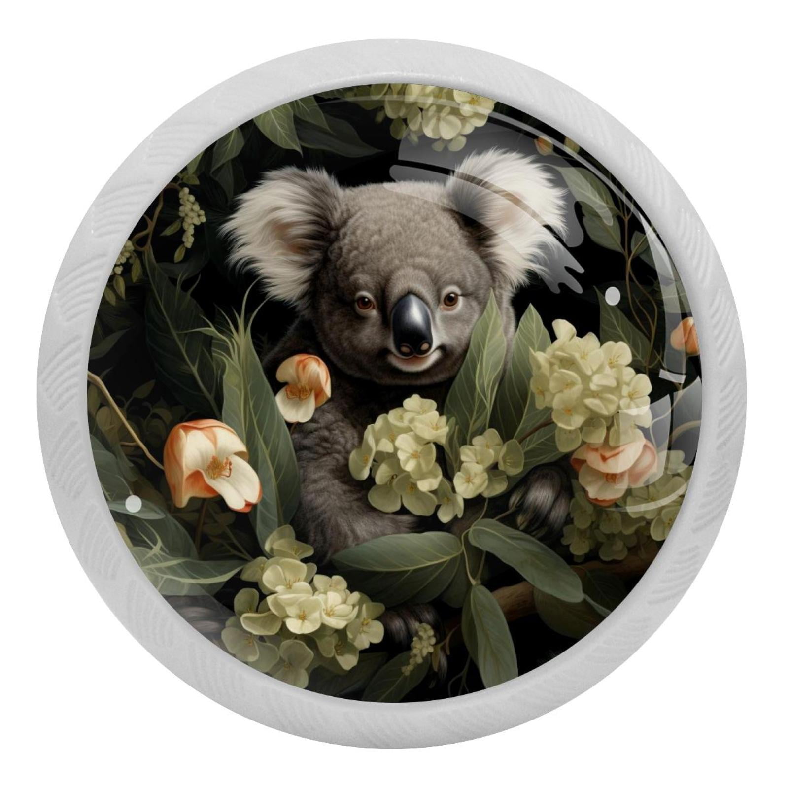 Koala Pattern 4PCS Cabinet Knobs Pulls Fluorescent Drawer Handle ...