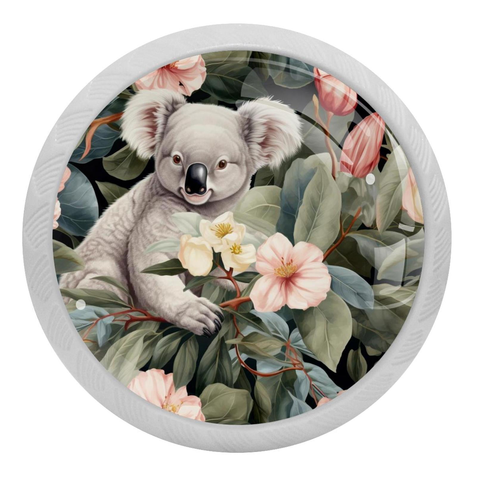 Koala Pattern 4PCS Cabinet Knobs Pulls Fluorescent Drawer Handle ...