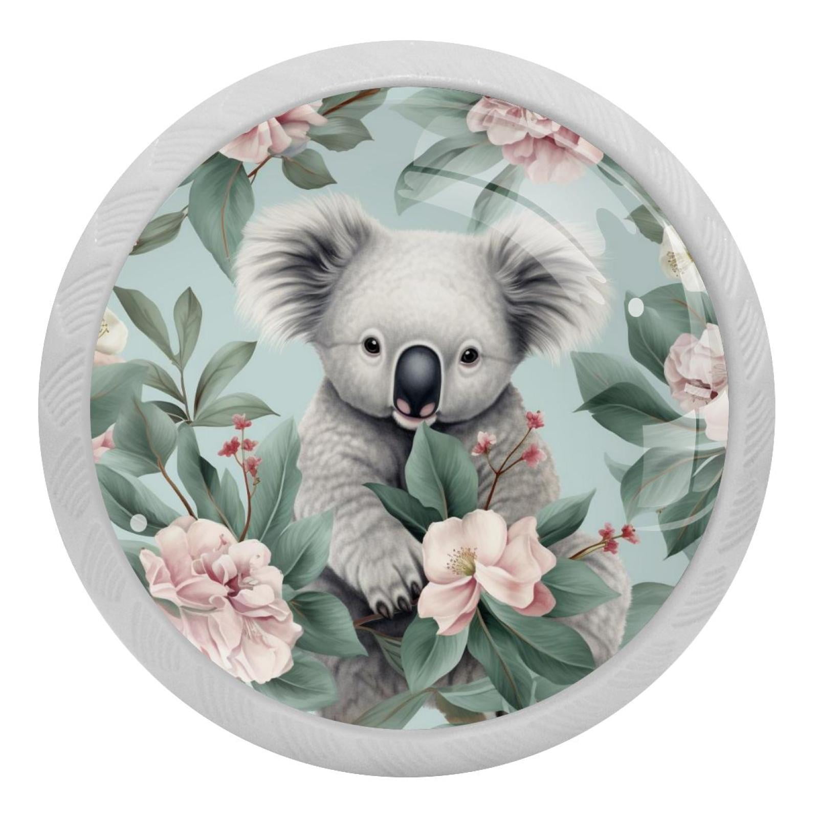 Koala Pattern 4PCS Cabinet Knobs Pulls Fluorescent Drawer Handle ...