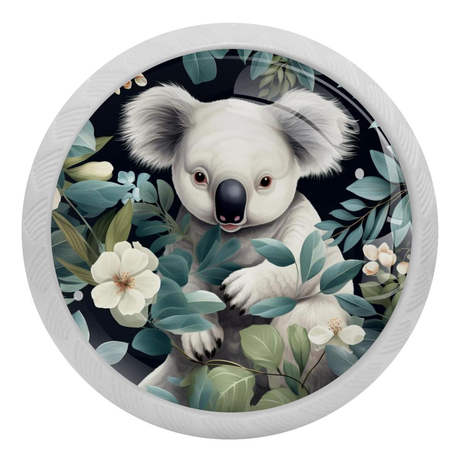 Koala Pattern 4PCS Cabinet Knobs Pulls Fluorescent Drawer Handle ...