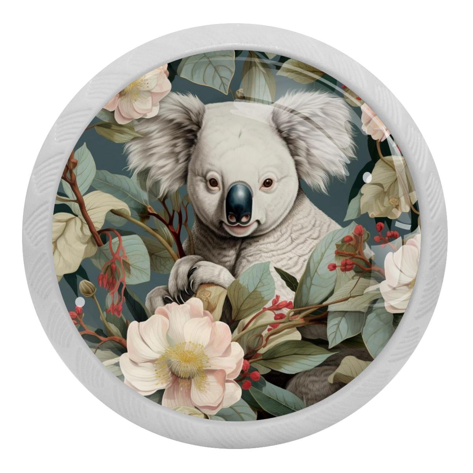 Koala Pattern 4PCS Cabinet Knobs Pulls Fluorescent Drawer Handle ...