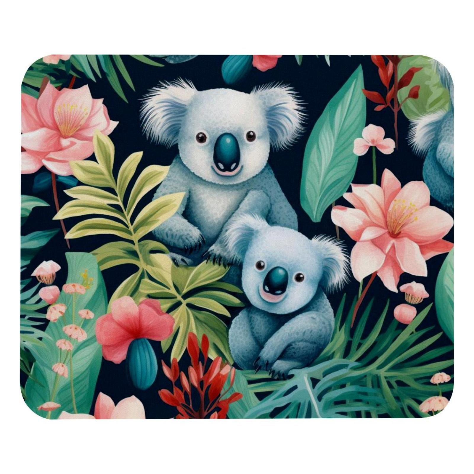 Koala Pattern Mousepad Square Thickness 2mm Desk Mat Office Home Use ...