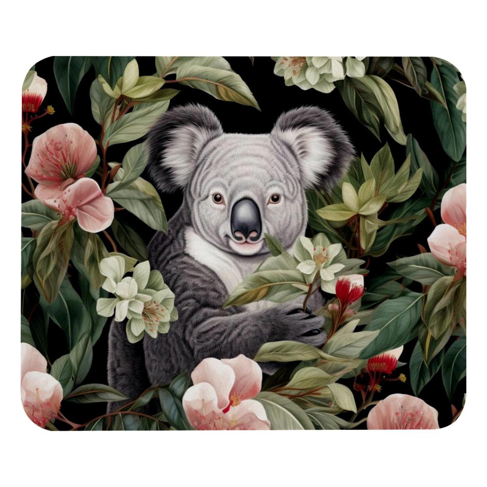 Koala Pattern Mousepad Square Thickness 2mm Desk Mat Office Home Use ...