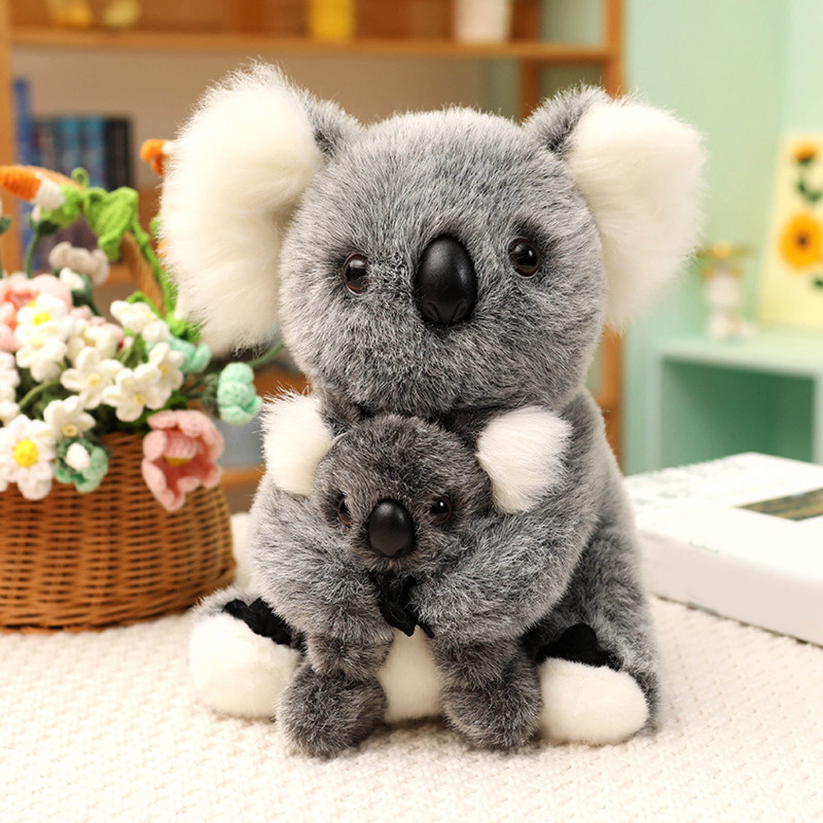 Koala Plush Toy Koala Mom ＆ Small Koala Soft Plush Doll Cute Animal Toy ...