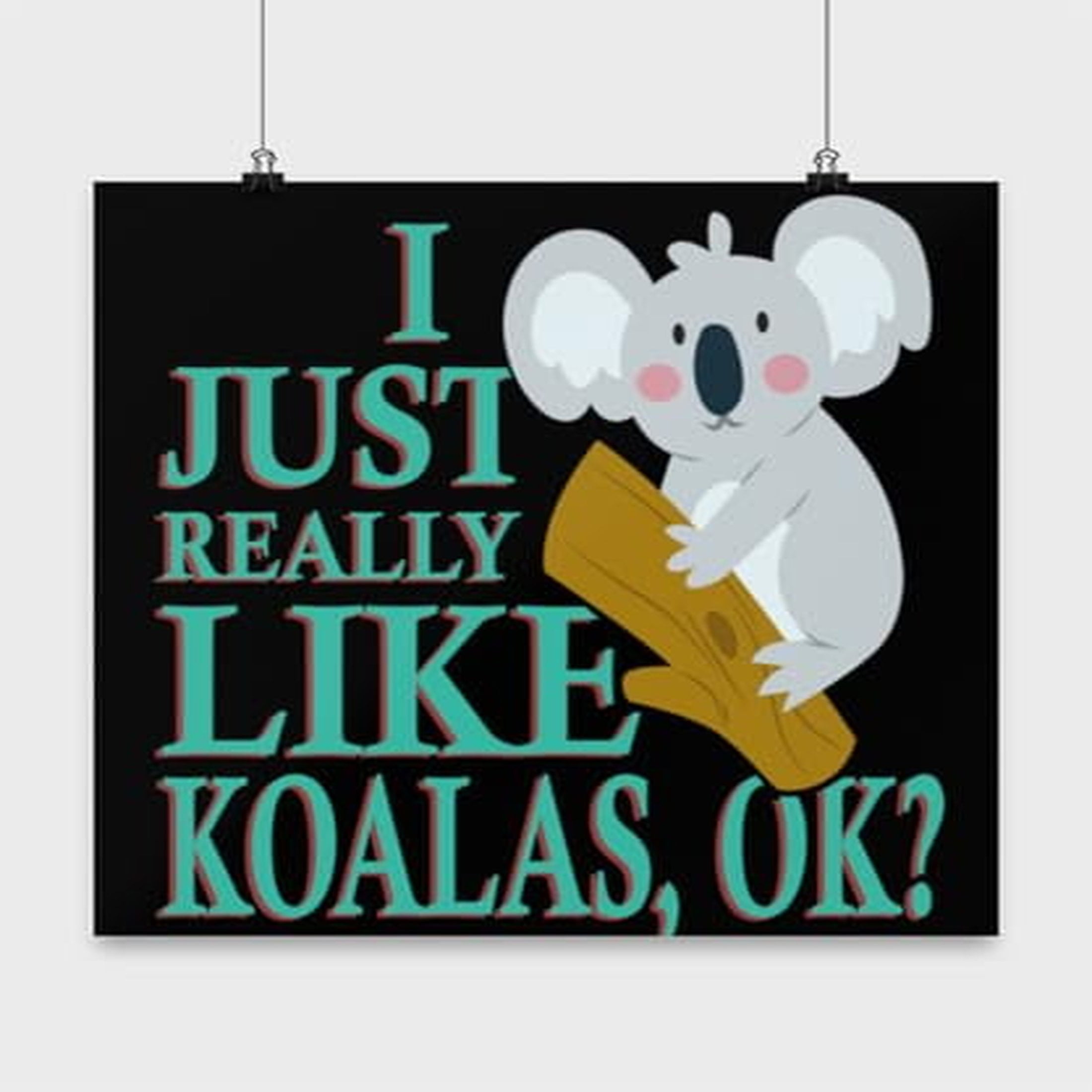 Koala Wall Art - Animal Lovers - 13x13 Poster Print - Nursery Decor ...