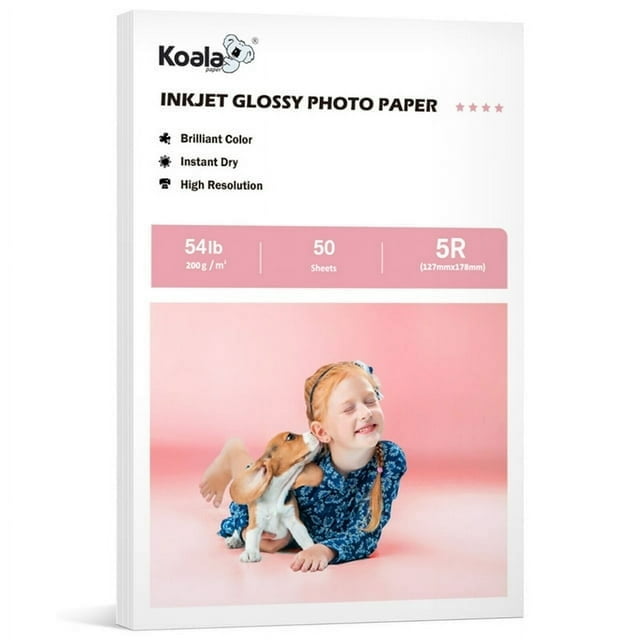Koala Premium Glossy Photo Paper 5x7, 200gsm for Canon, HP, Epson ...
