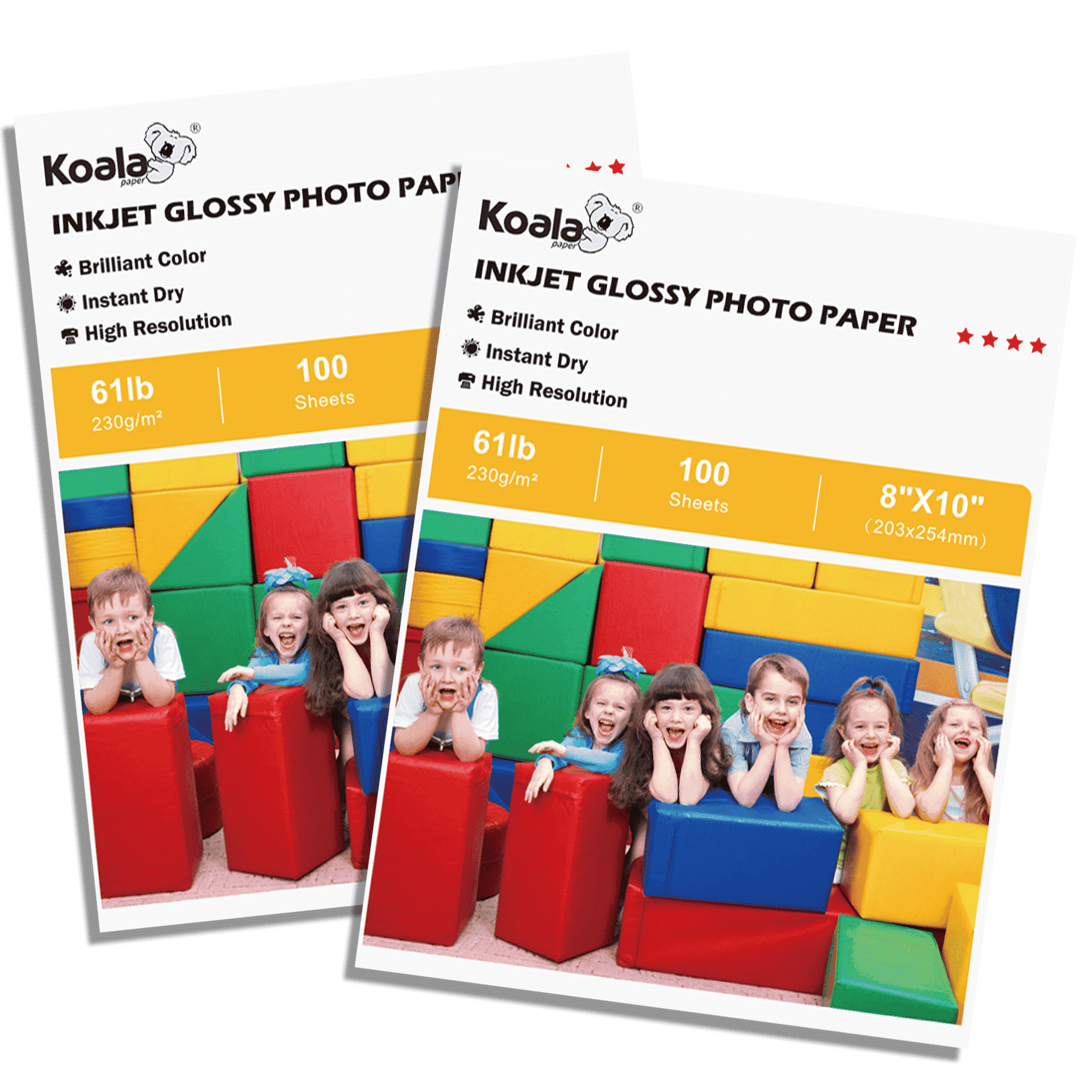 Koala Premium Photo Paper 8x10 Glossy, 200 Sheets 61lb 230gsm 12Mil ...