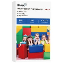 Koala Double Sided Glossy Photo Paper, White 8.5x11 100 Sheets 300gsm 80lb Glossy Cardstock ...