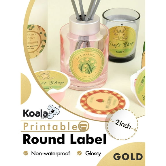 Gold Circle Stickers