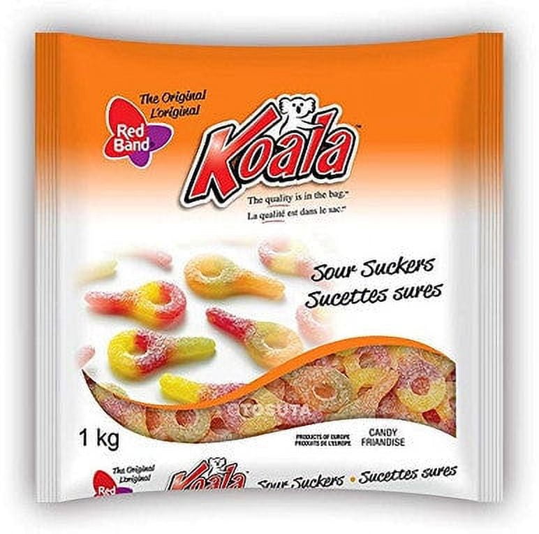 Koala Red Band Sour Suckers Gummy Candy, Party Size, 1kg/35.3 oz ...