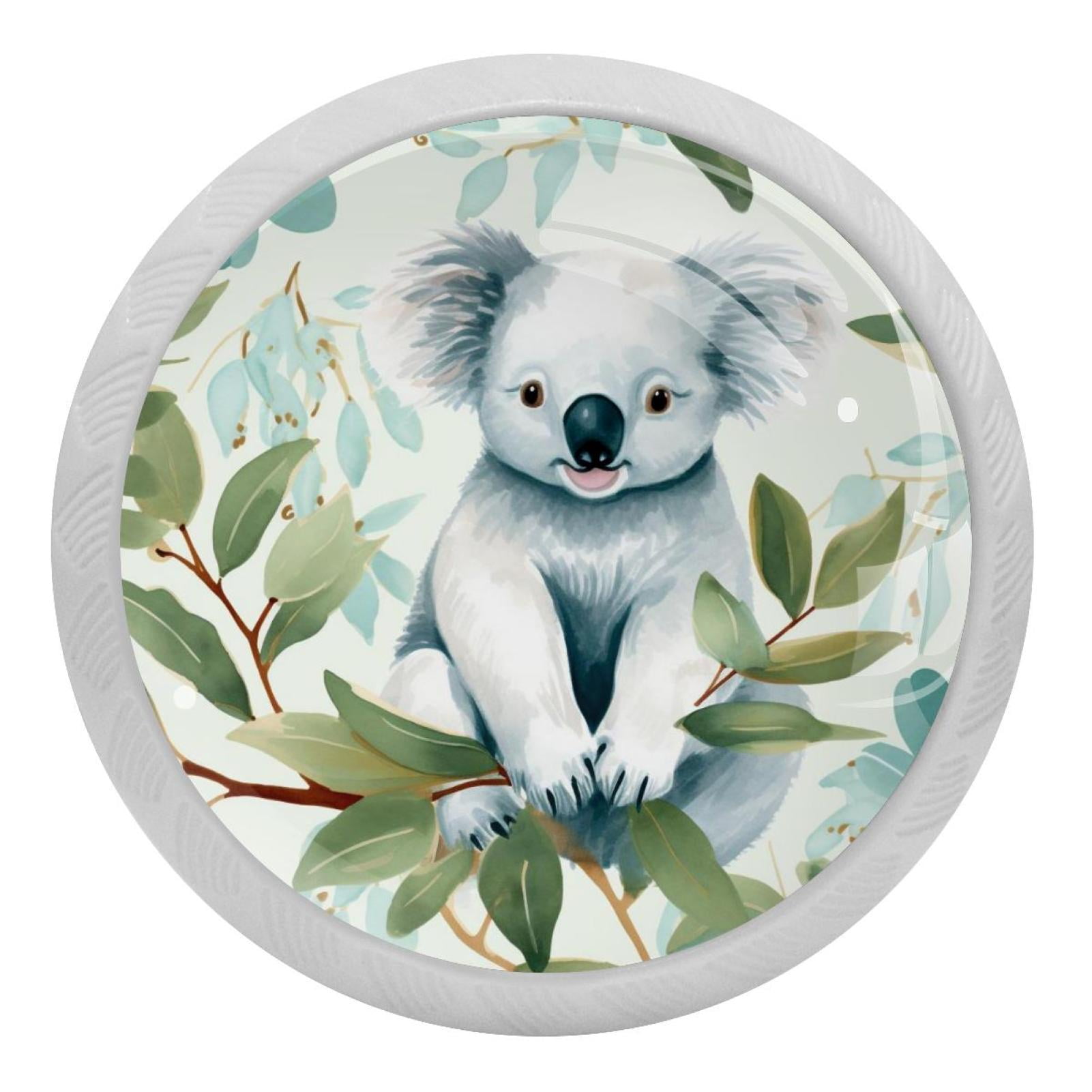 Koala Round Glow-in-the-Dark Cabinet Knobs: Fluorescent Drawer Pulls 4 ...