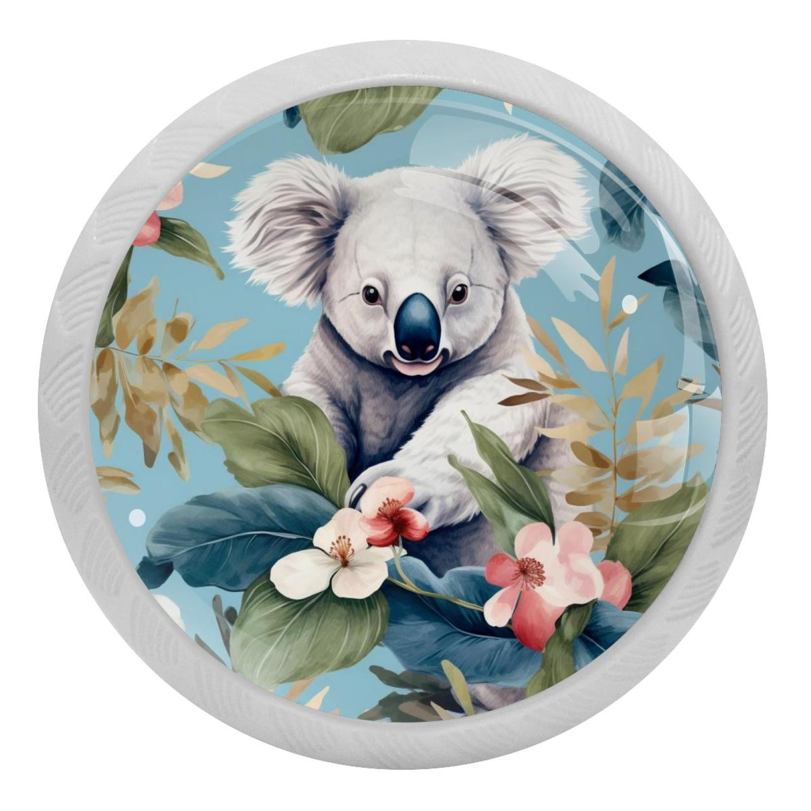 Koala Round Glow-in-the-Dark Cabinet Knobs: Fluorescent Drawer Pulls 4 ...