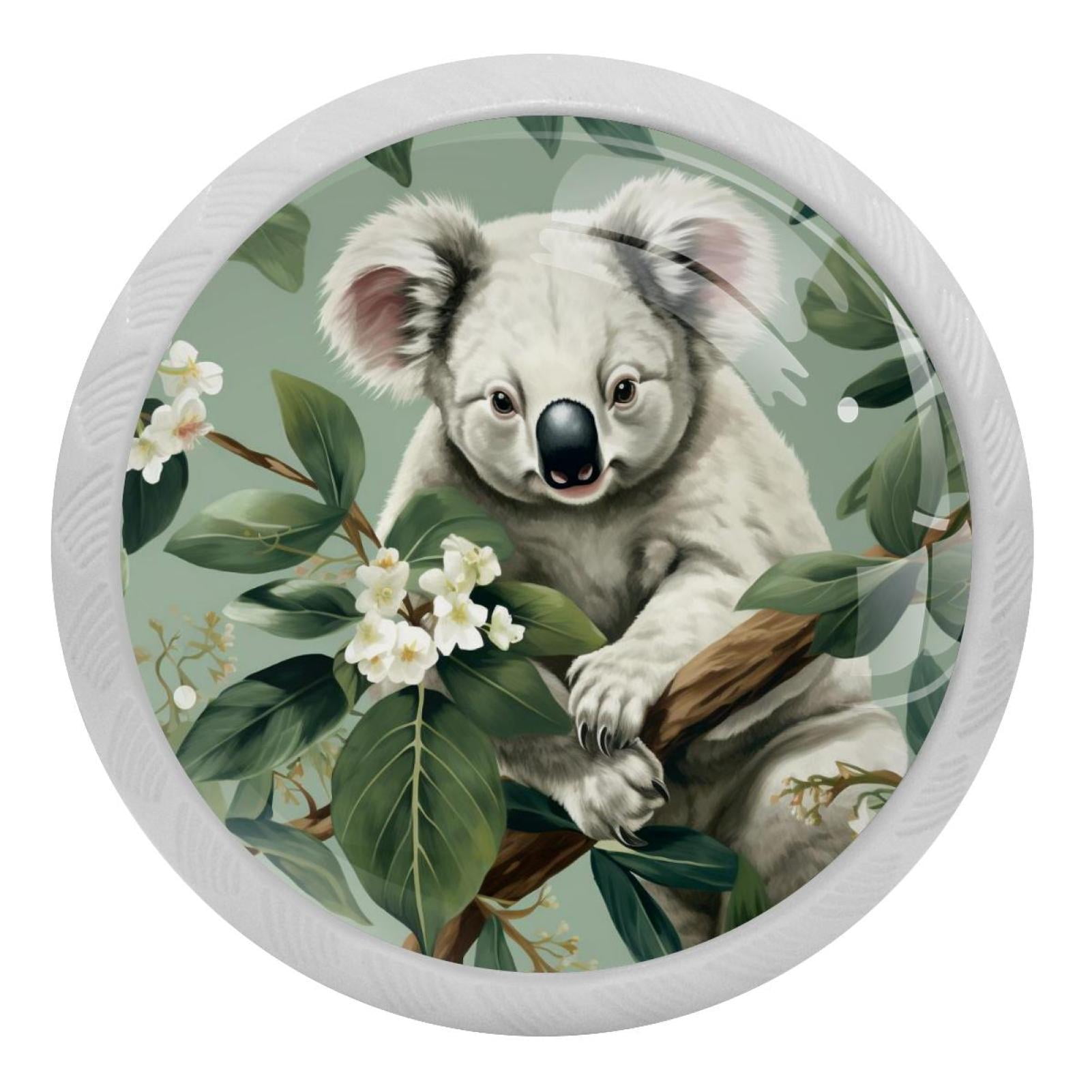Koala Round Glow-in-the-Dark Door Knobs 4-Pack with Screws ...