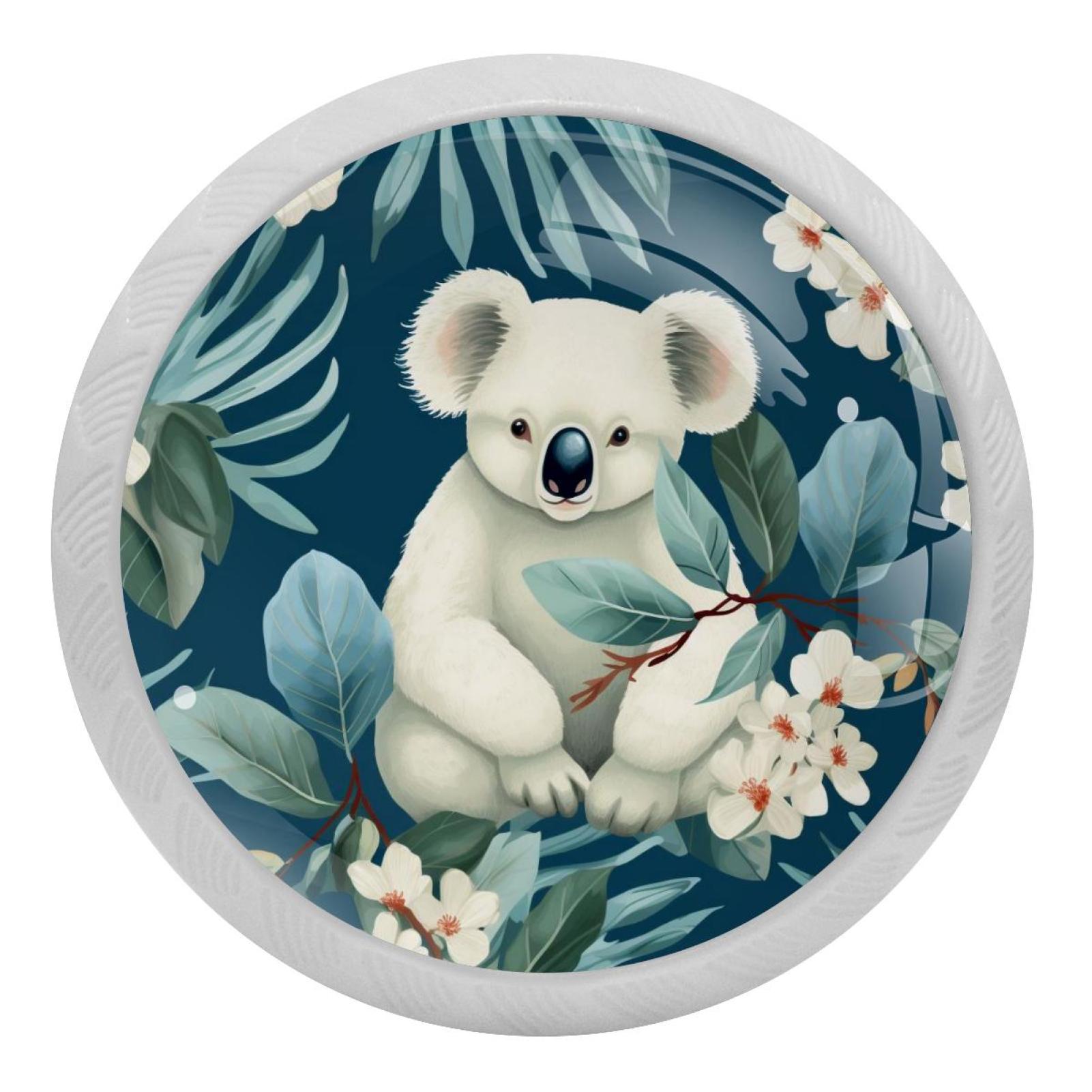 Koala Round Glow-in-the-Dark Door Knobs 4-Pack with Screws ...