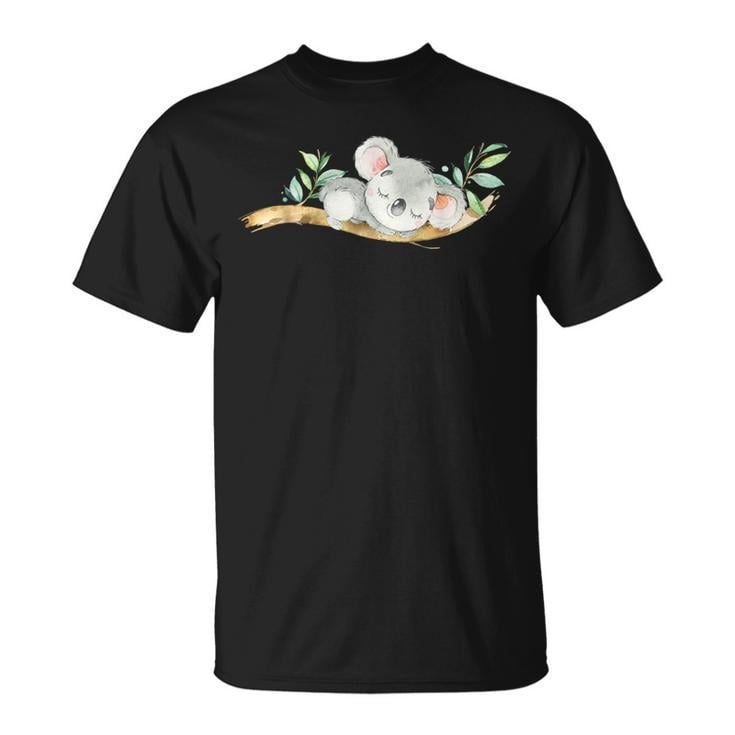Koala Sleeping Cute Koala Bear Koala Lover T-Shirt, Adorable Animal Nap ...