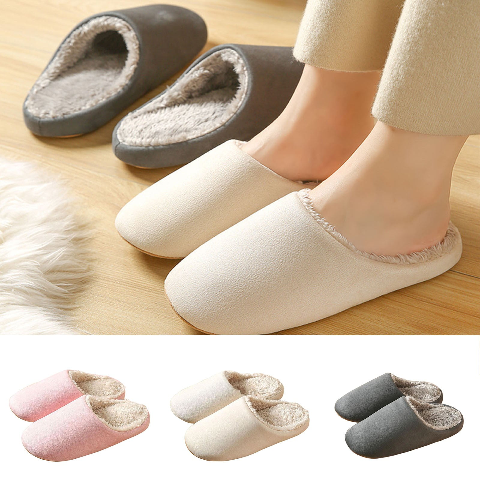 Koala Slippers For Women Fuzzy Slippers Cute Cartoon Fluffy Plush House ...