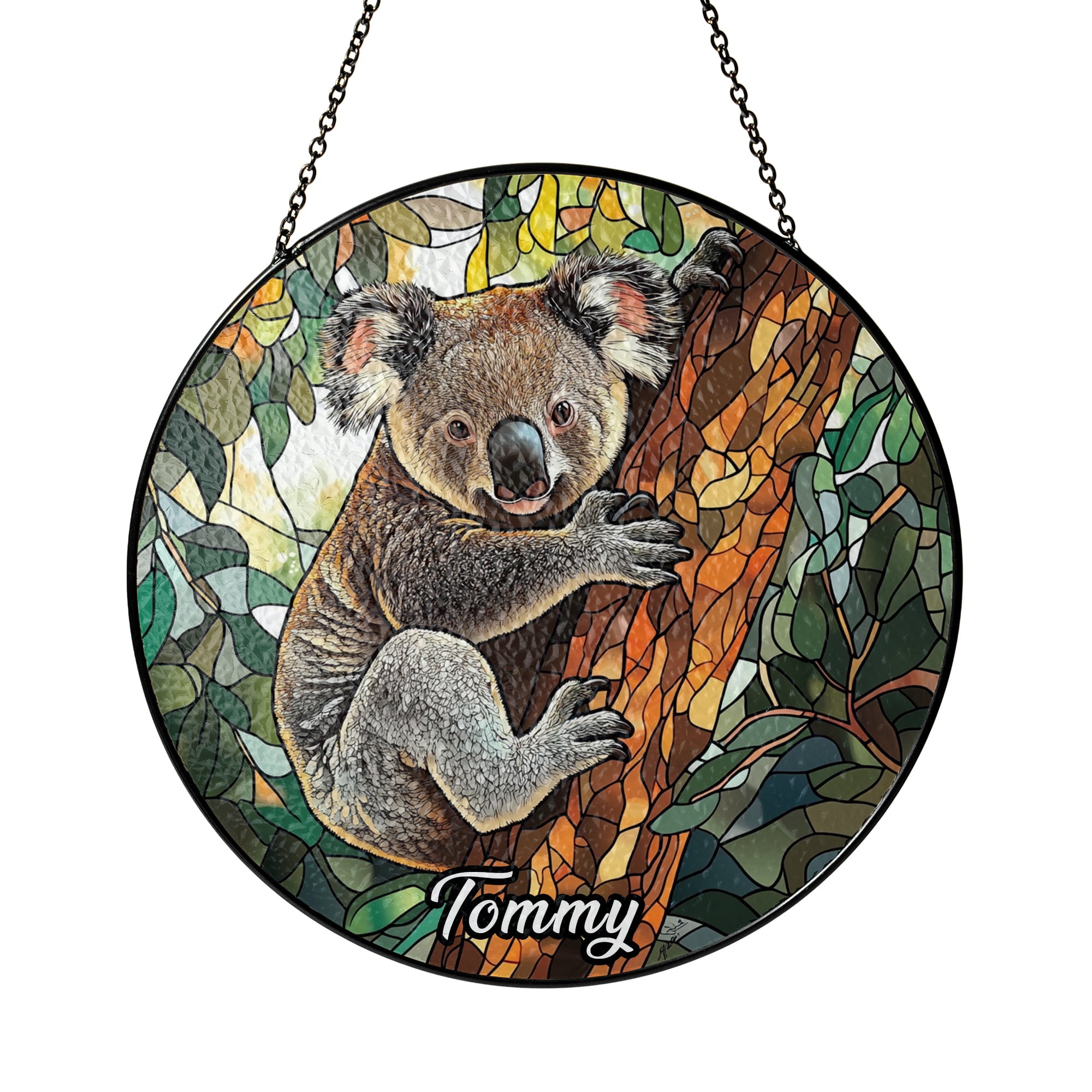 Koala Stained Glass Suncatcher - Handmade Aussie Wildlife Window ...