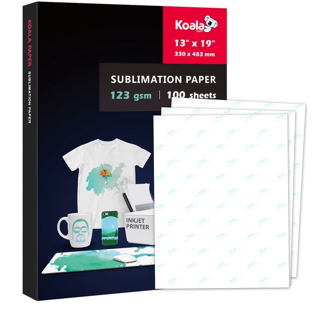 Koala 13x19 Sublimation Paper for DIY T-shirts, Mugs, Compatible with ...