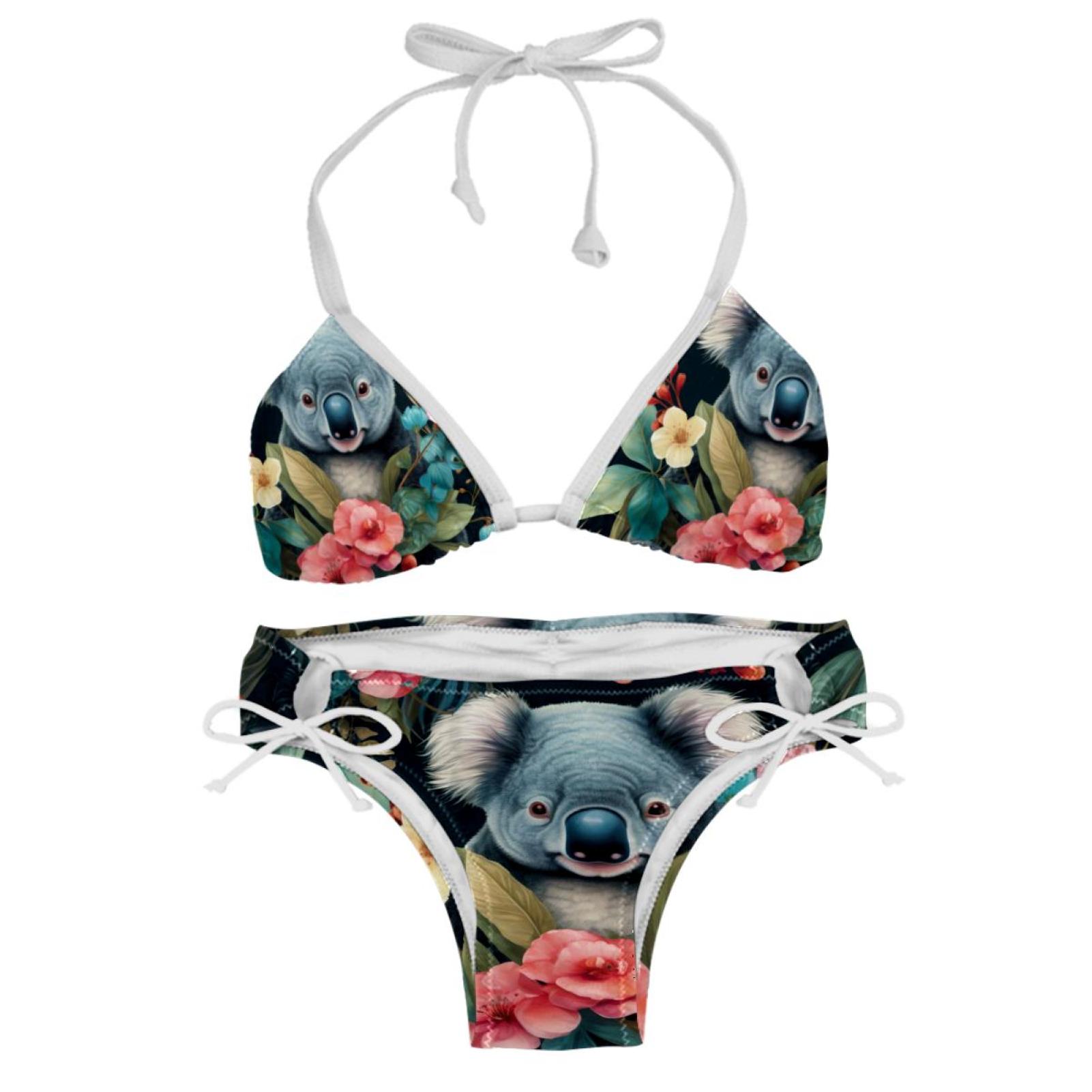 Koala Swim Wear Bikini Set with Detachable Sponge & Adjustable Strap ...