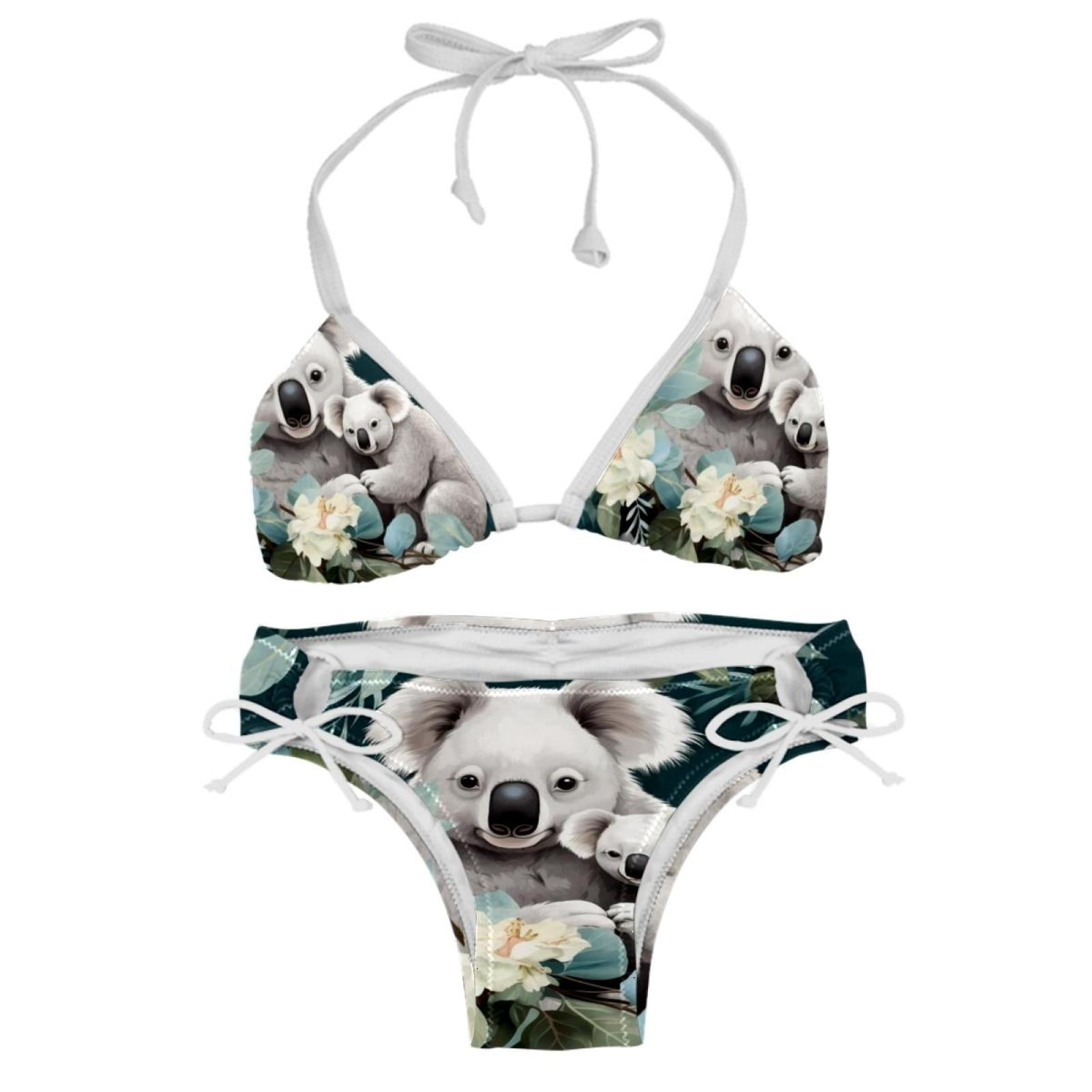 Koala Swim Wear Bikini Set with Detachable Sponge & Adjustable Strap ...