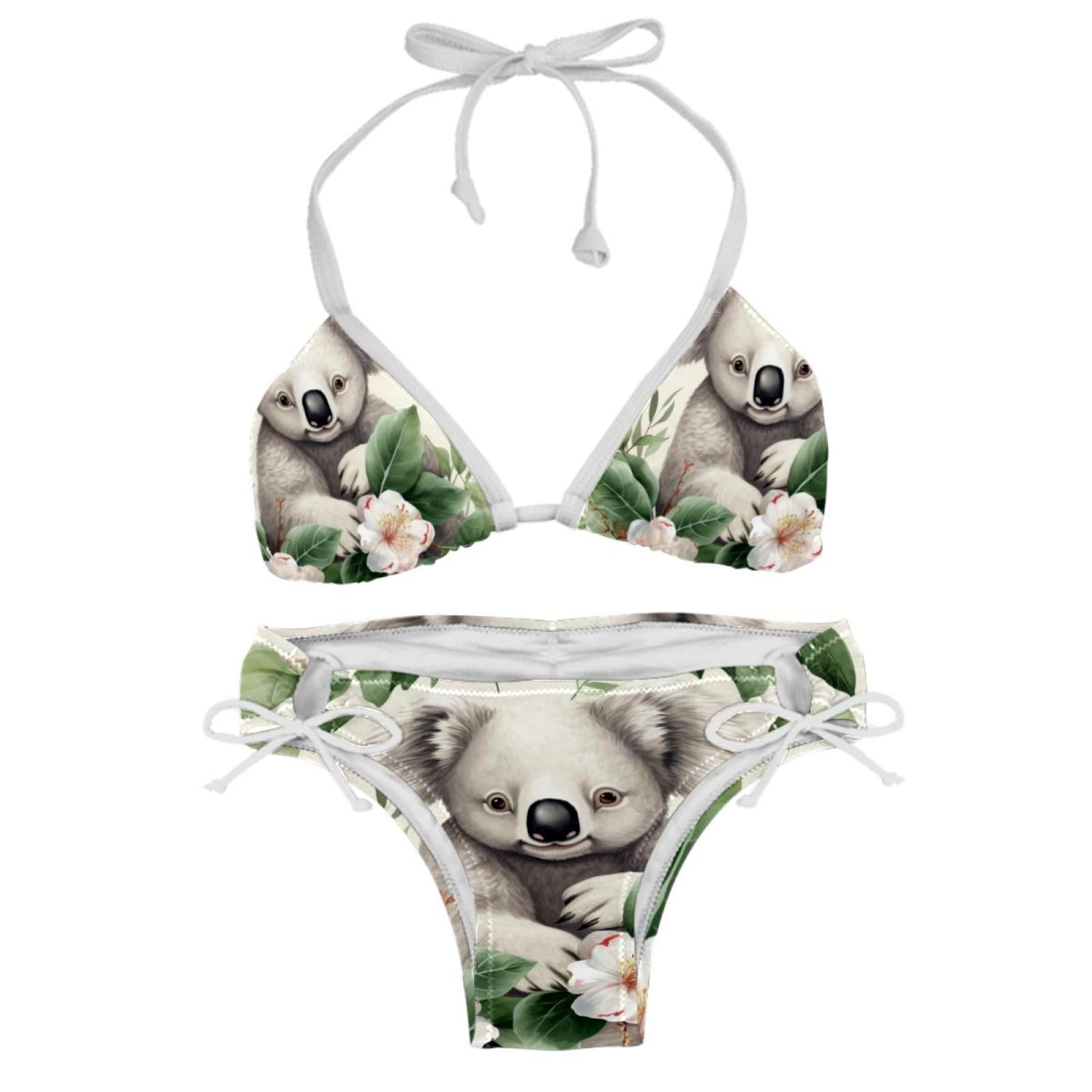Koala Swim Wear Detachable Sponge Adjustable Strap Bikini Set Two-Pack ...