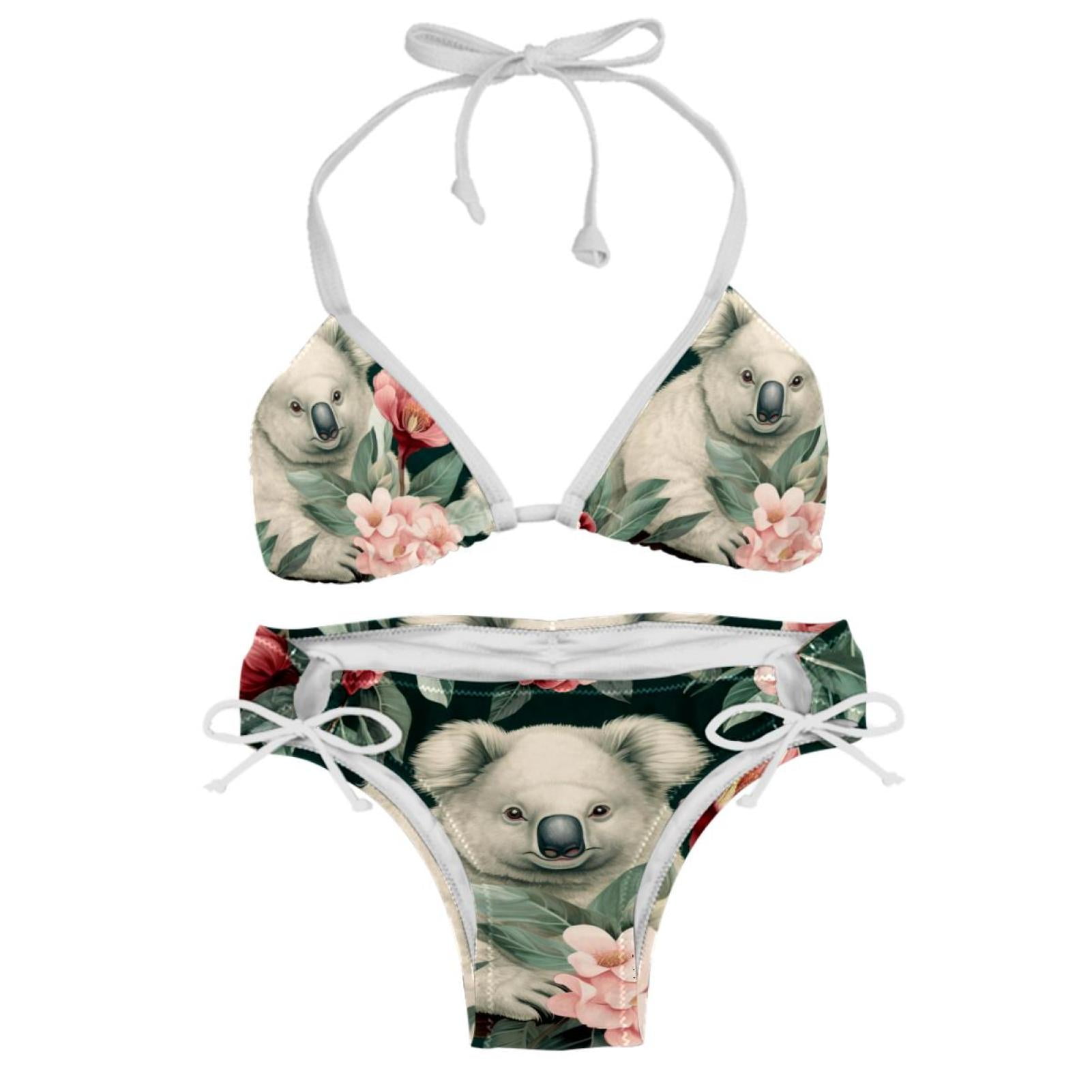 Koala Swimming Suit Bikini Set Bikinis, Detachable Sponge, Adjustable ...
