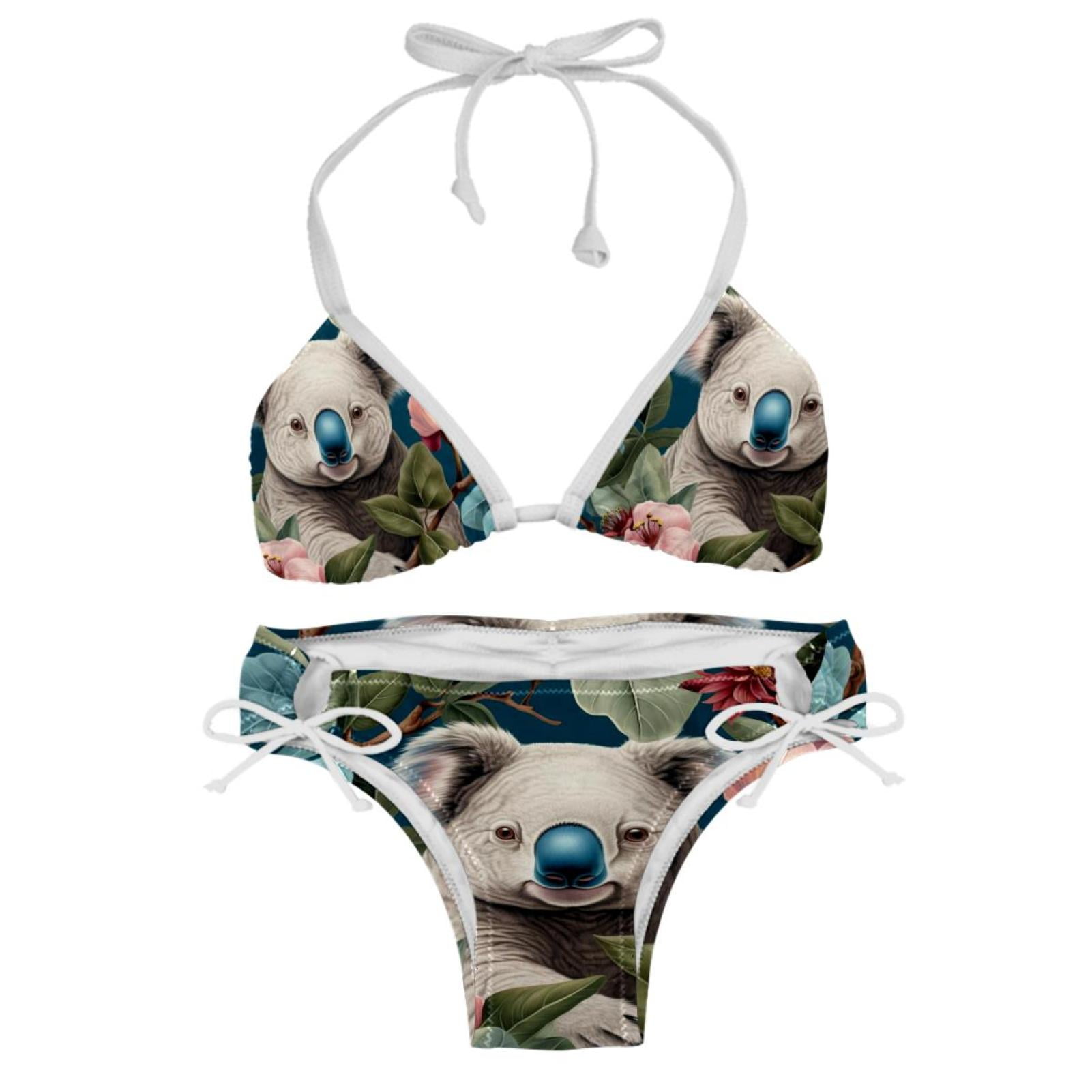 Koala Swimming Suits Women Bikini Sets, Detachable Sponge, Adjustable ...