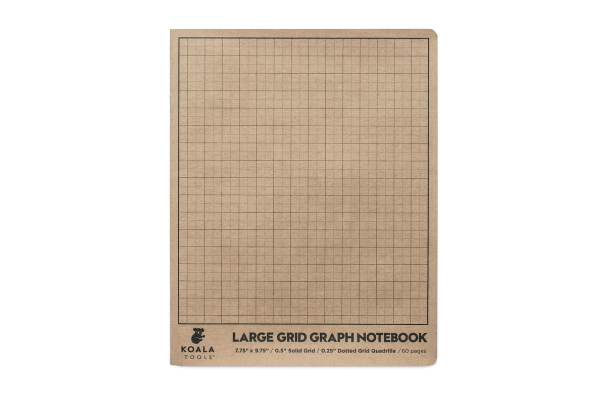 Koala Tools Large Quadrille Grid Graph Sketchbook | 7.75" x 9.75" 60 pp ...
