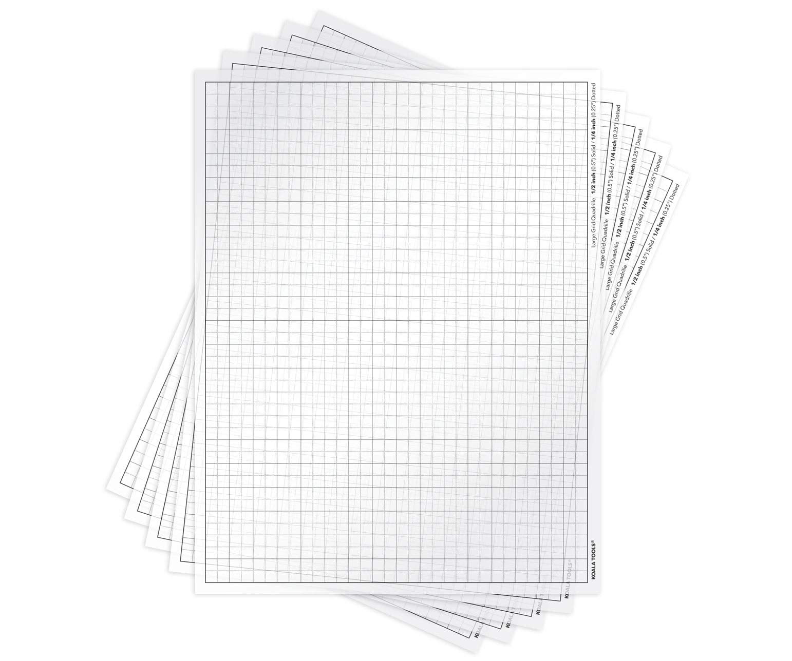Koala Tools | Quadrille YPF5 Grid Transparency Sheets (Pack of 5) - 8.5 ...