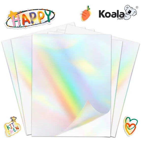 Koala Transparent Printable Holographic Sticker Sheets for Inkjet ...