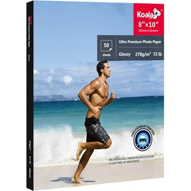 KOALA Double Sided Glossy Photo Paper 13x19 inch 32lb for Inkjet Printers, 100 Sheets, 120gsm ...