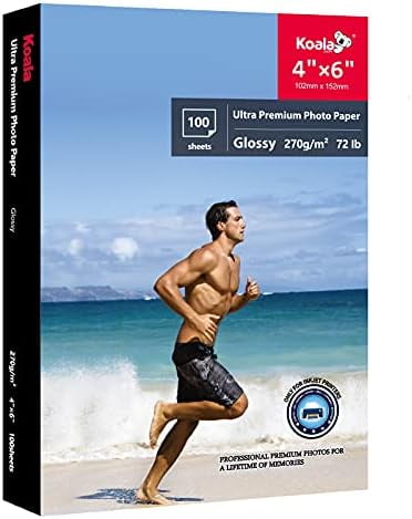 Koala Ultra Premium Photo Paper 4x6 Inch Glossy Photo Printer Paper ...