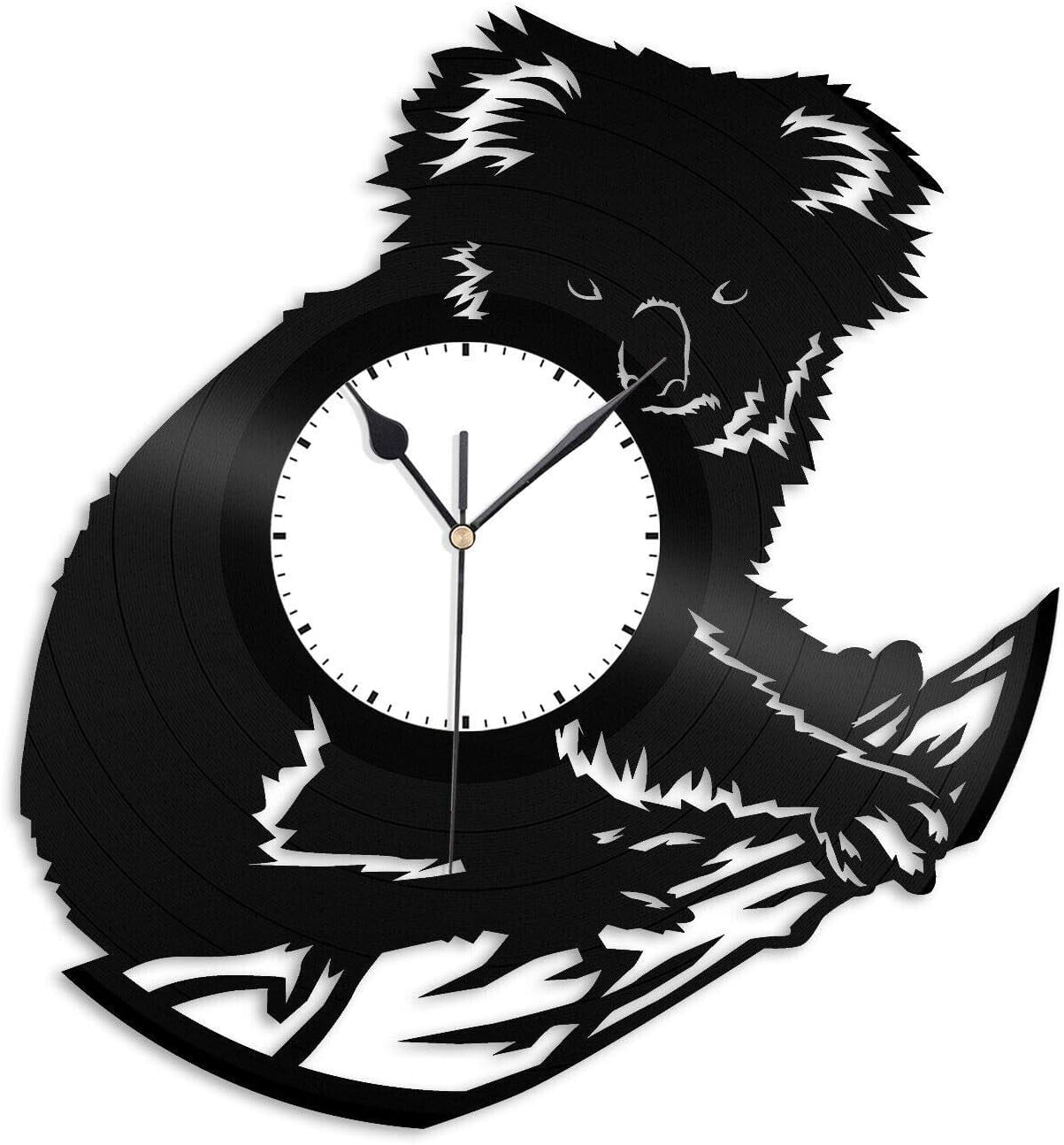 Koala Vinyl Wall Clock,Vinyl Record Clock Wall Art Unique Room ...