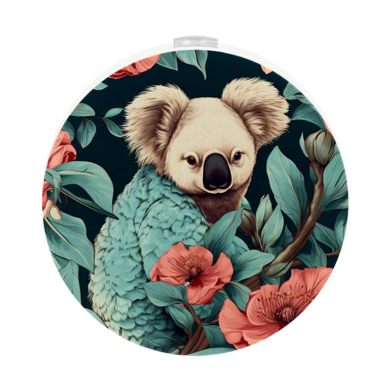 Koala Warm White Led Round Night Light-2Pcs, Portable Plug-in Dusk to ...