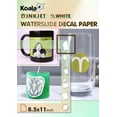 Koala Waterslide Decal Paper Inkjet White 8.5x11 Water Slide Transfer ...