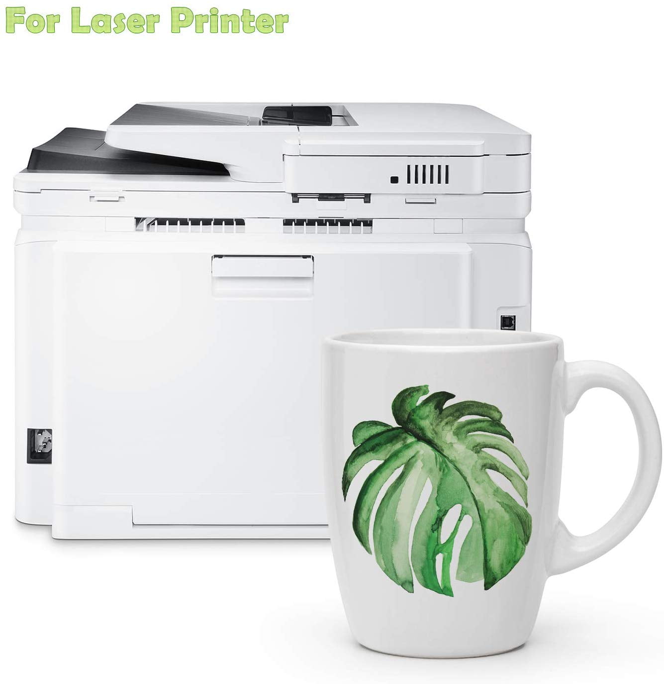 Koala 8.5x11 Inch Clear Waterslide Transfer Paper for Laser Printers ...