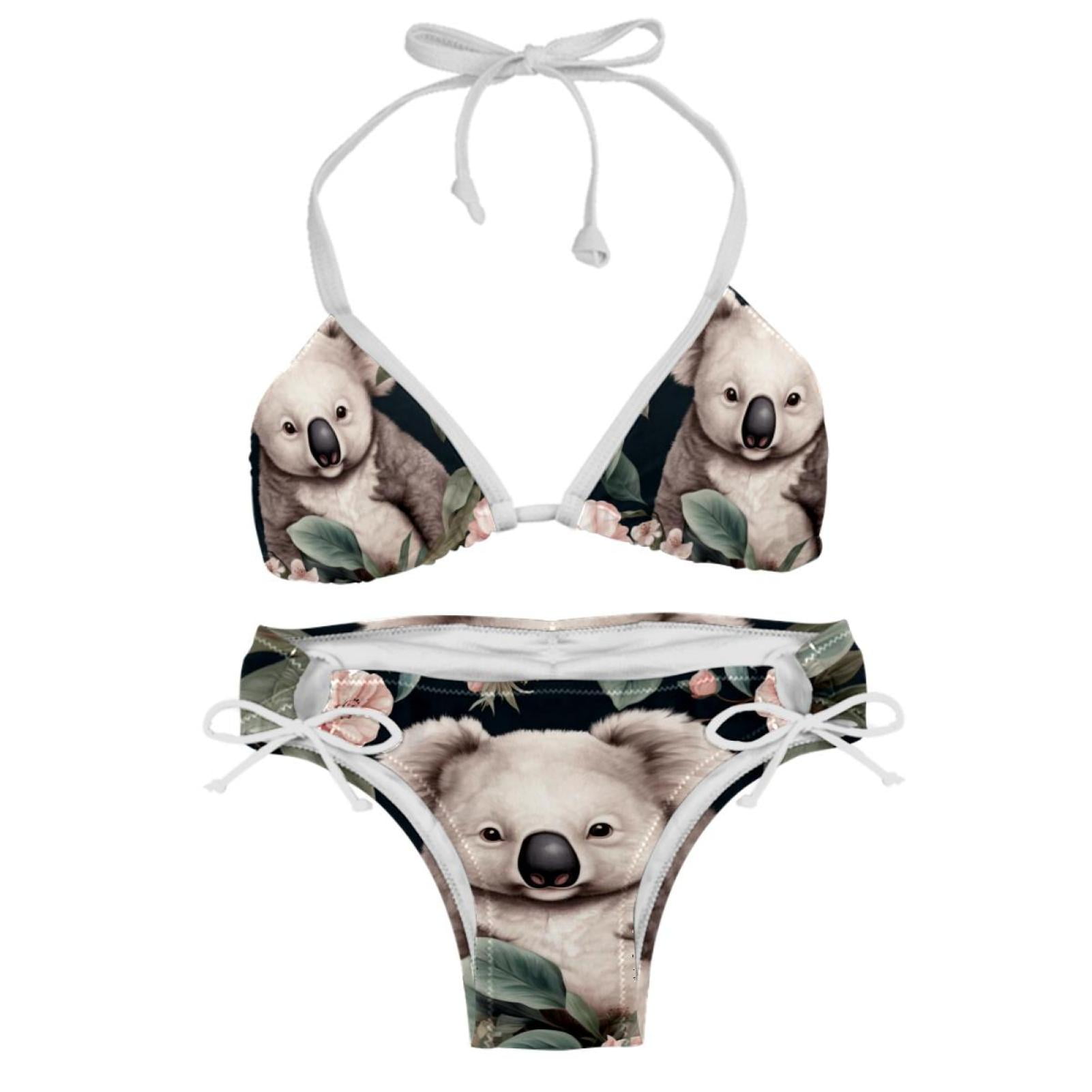 Koala Women's Detachable Sponge Adjustable Strap Bikini Set Swim Suit ...