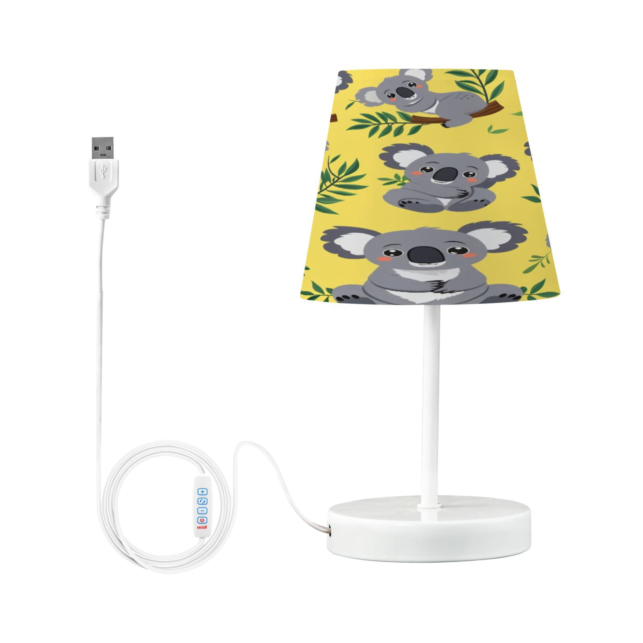 Koala with Leaf Desk Lamp LED Table Nightstand Lamps with 3 Color ...